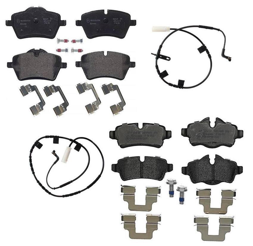 Brembo Disc Brake Pads Kit – Front and Rear (Low-Met) Brembo 4055613KIT