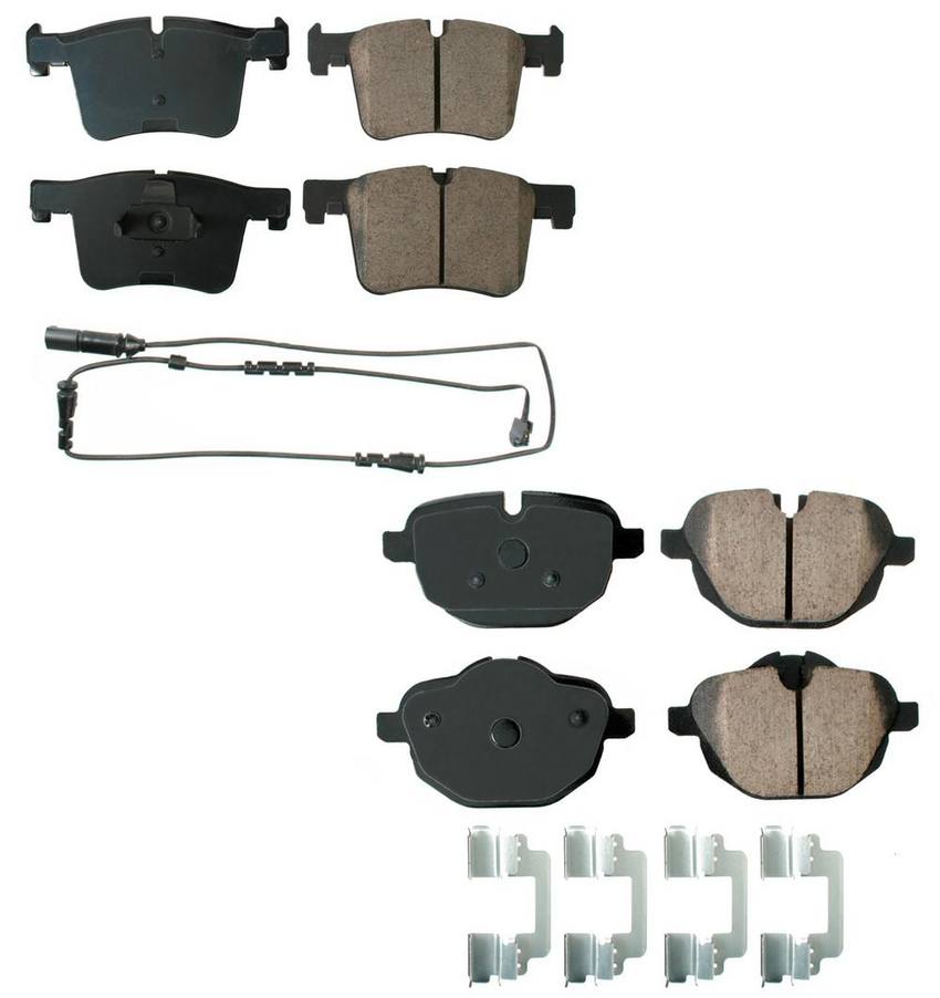 BMW Disc Brake Pad Set Kit – Front and Rear (Ceramic) (EURO ...