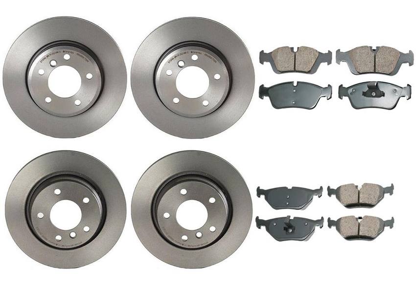 BMW Brake Pad and Rotor Kit – Front and Rear (300mm/294mm) (Ceramic ...