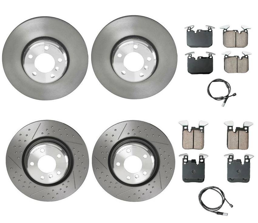 BMW Disc Brake Pad and Rotor Kit – Front and Rear (340mm/345mm ...