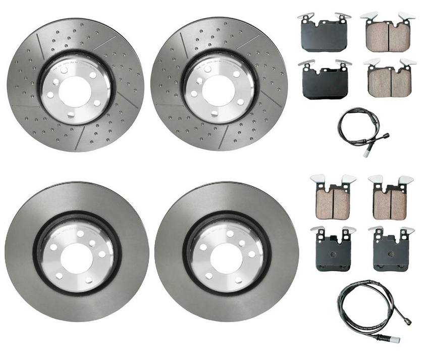 BMW Disc Brake Pad and Rotor Kit – Front and Rear (340mm/345mm ...