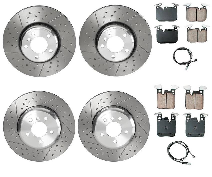 BMW Disc Brake Pad and Rotor Kit – Front and Rear (340mm/345mm ...