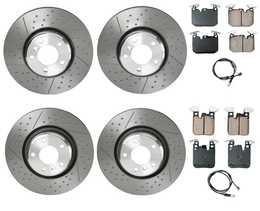BMW Disc Brake Pad and Rotor Kit – Front and Rear (340mm/345mm ...