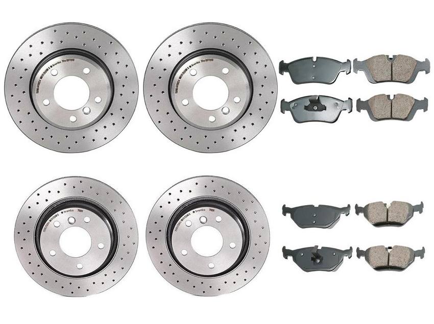 BMW Brake Pad and Rotor Kit – Front and Rear (300mm/294mm) (Xtra ...