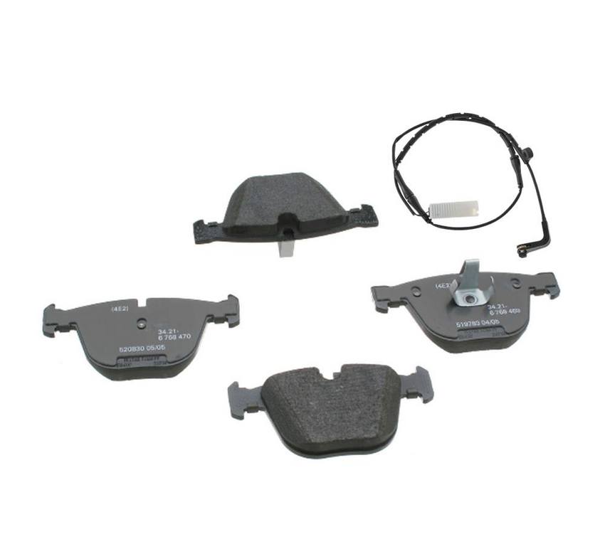 BMW Disc Brake Pad Set – Rear (With Sensor) Genuine BMW 4155537KIT