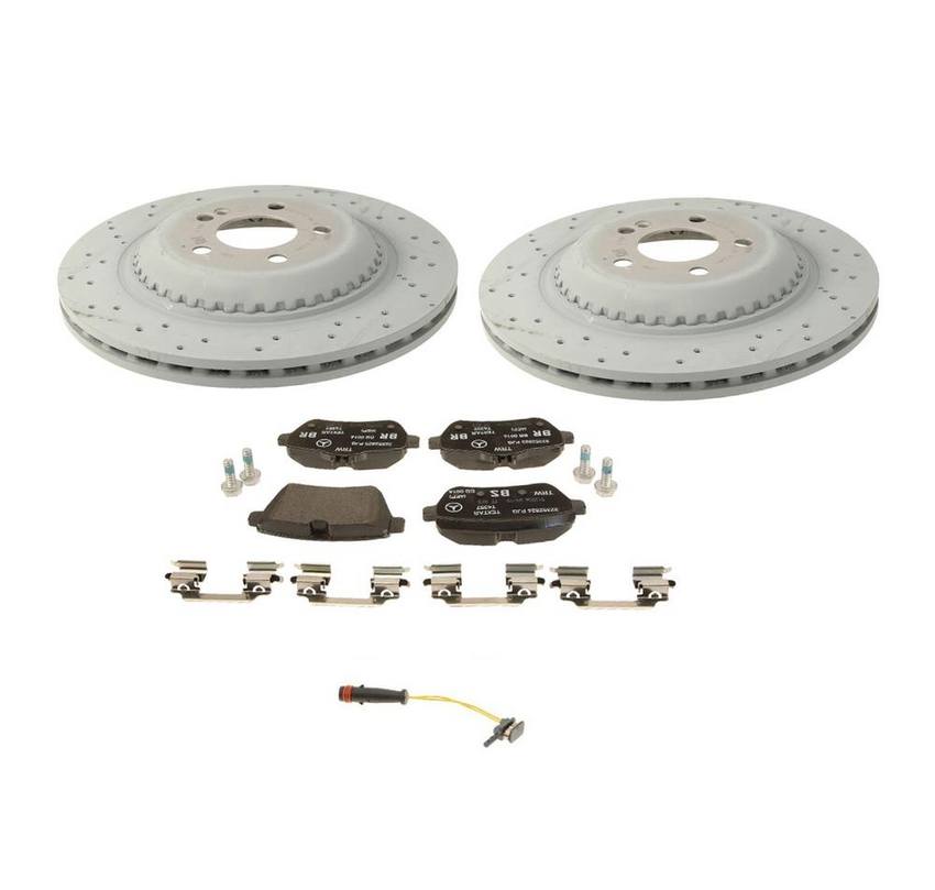Mercedes Disc Brake Pad and Rotor Kit – Rear 222420067228 Genuine ...