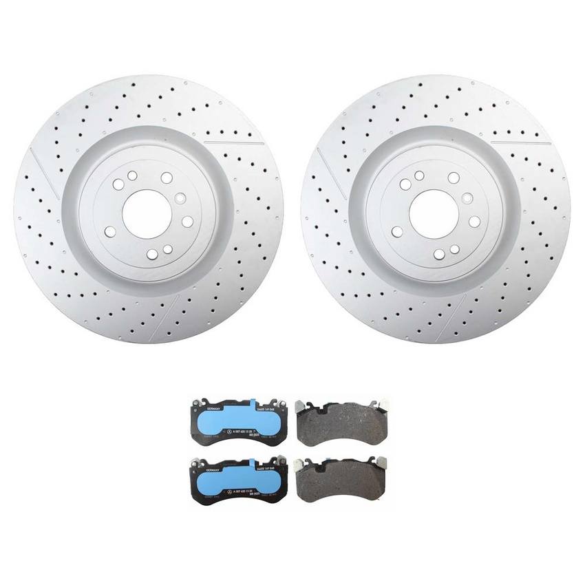 Mercedes Disc Brake Pad and Rotor Kit – Front (390mm) 1664210512 ...