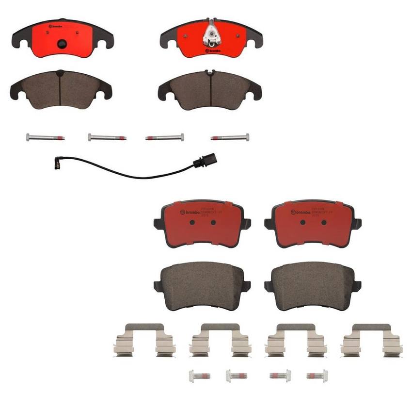 Audi Brembo Brake Kit – Pads Front and Rear(Ceramic) 8R0698151A ...