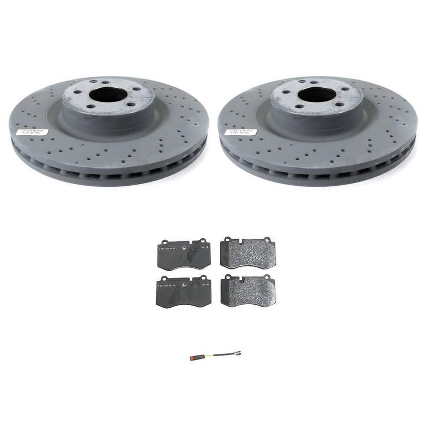 Mercedes Disc Brake Pad and Rotor Kit – Front (350mm) 221421161207 ...