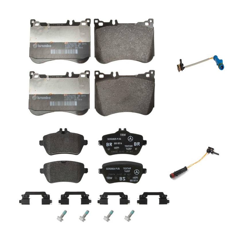 Mercedes Disc Brake Pad Set Kit – Front and Rear 2319050014 Genuine ...