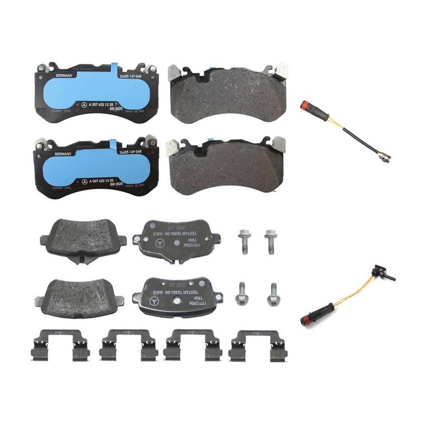 Mercedes Disc Brake Pad Set Kit – Front and Rear 2115401717 Genuine ...