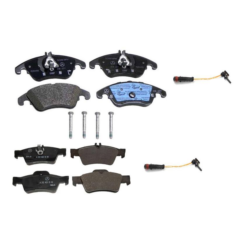 Mercedes Disc Brake Pad Set Kit – Front and Rear 0074207520 Genuine ...
