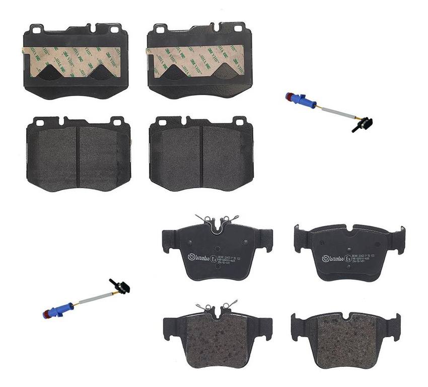 Mercedes Brakes Kit – Brembo Pads Front and Rear (Low-Met) 1695401617 ...