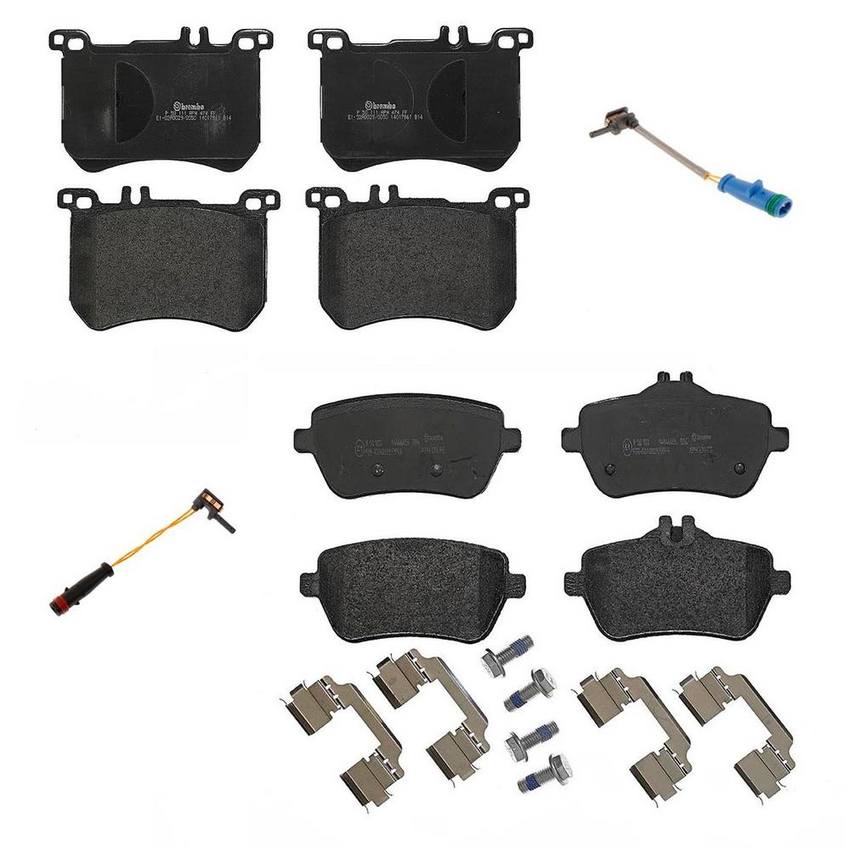 Mercedes Brakes Kit – Brembo Pads Front and Rear (Low-Met) 0084203520 ...