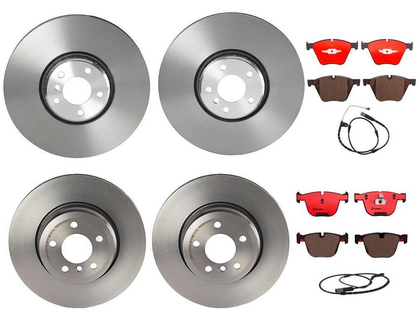 BMW Brake Pad and Rotor Kit – Front and Rear (385mm/345mm) (Ceramic ...
