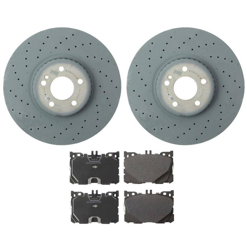 Mercedes Disc Brake Pad and Rotor Kit – Front (360mm) 0004212312 ...