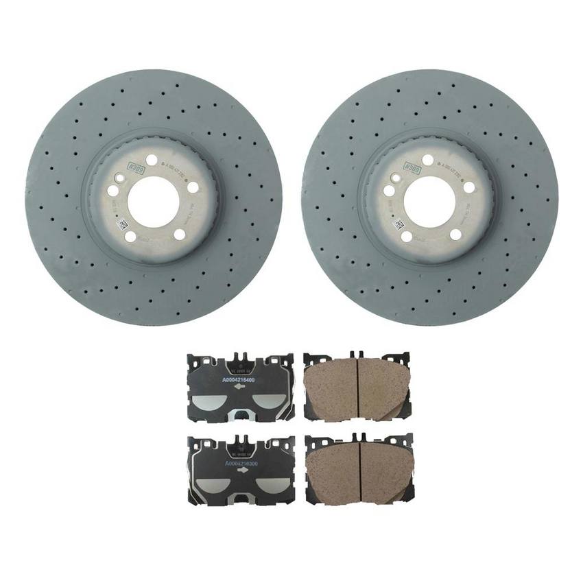 Mercedes Disc Brake Pad and Rotor Kit – Front (360mm) 0004212312 ...