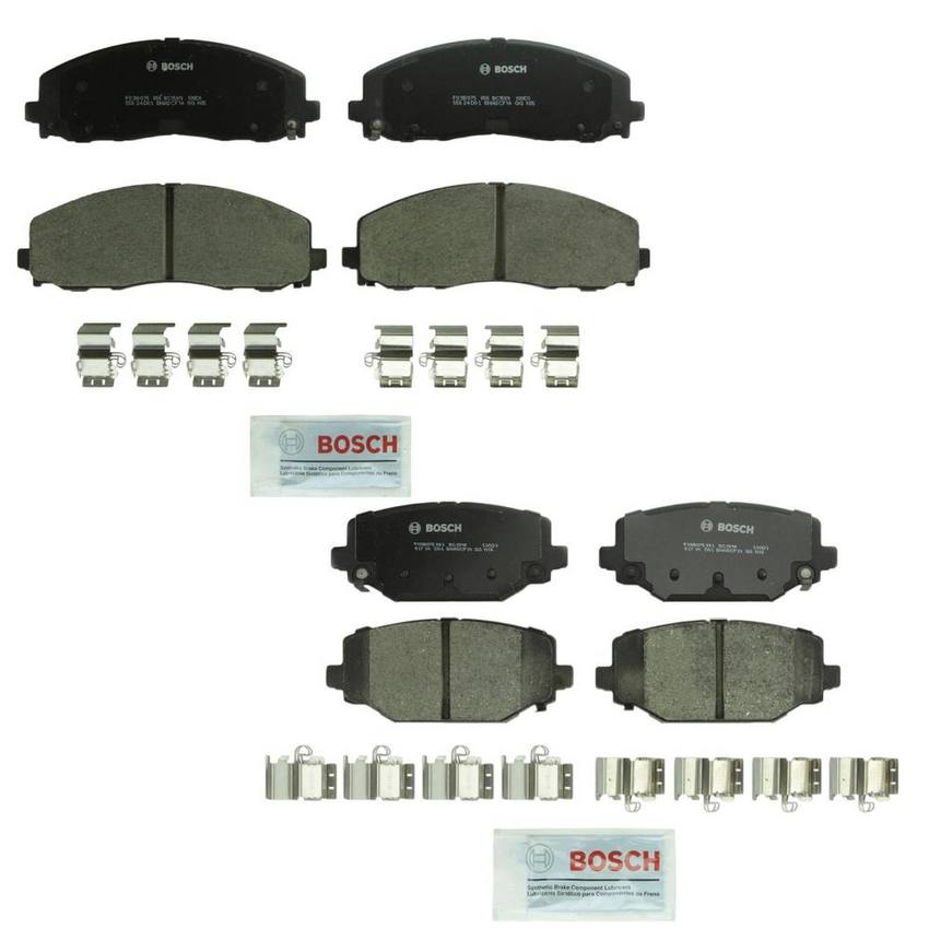 Volkswagen Disc Brake Pad Set Kit – Front and Rear (Ceramic) 68144163AA ...