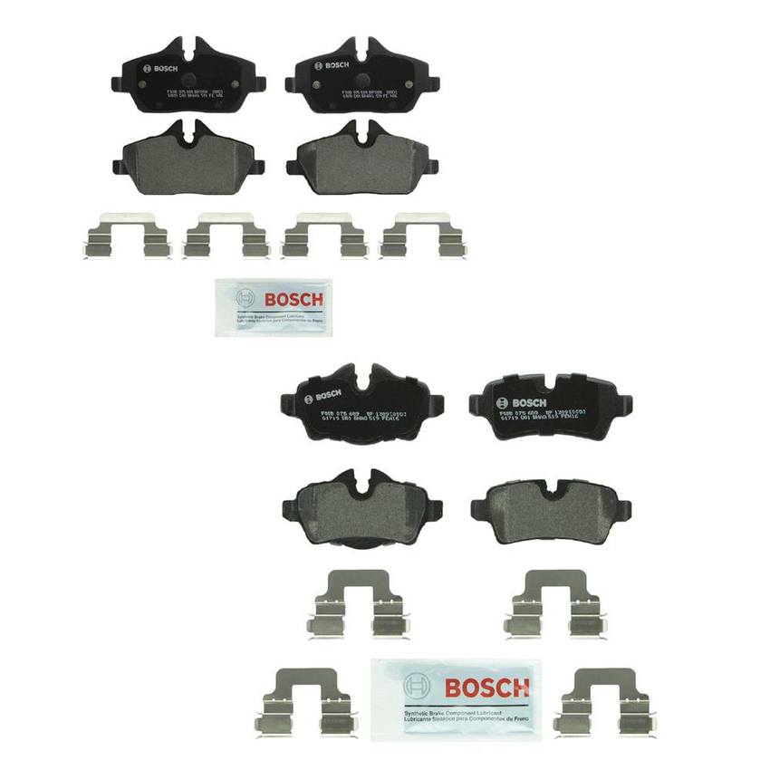 Mini Disc Brake Pad Set Kit – Front and Rear (Semi-Metallic ...