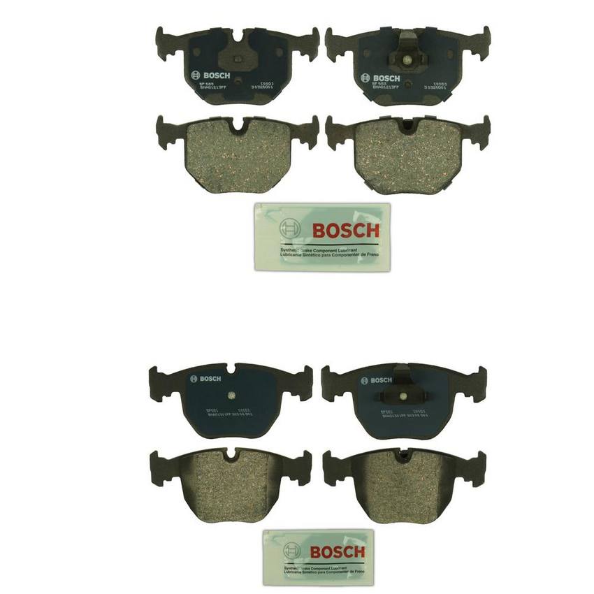 BMW Disc Brake Pad Set Kit – Front and Rear (Semi-Metallic) 34116761252 ...