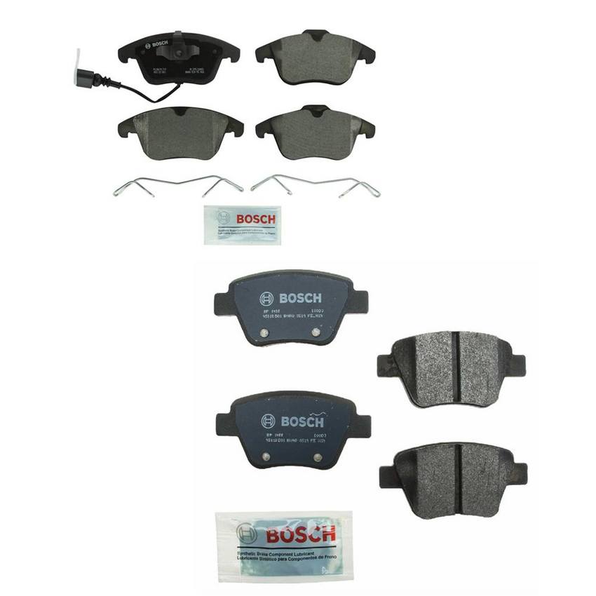 Volkswagen Disc Brake Pad Set Kit – Front and Rear (Semi-Metallic ...