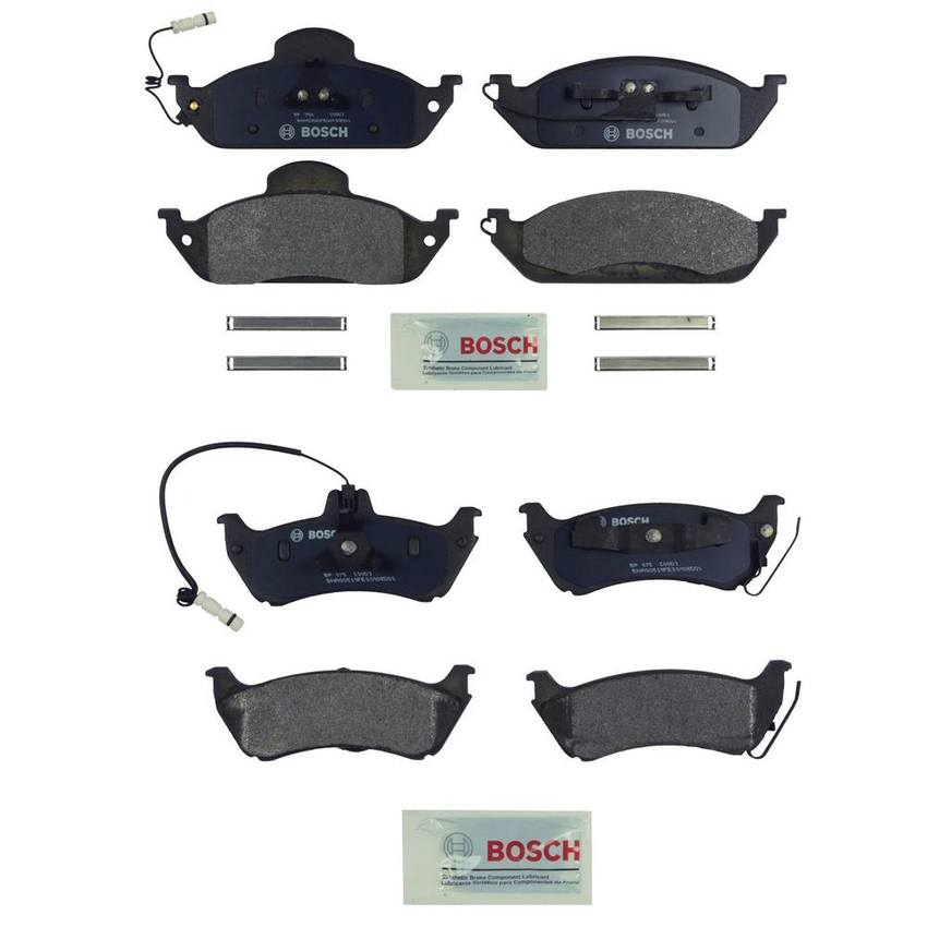 Mercedes-Benz Disc Brake Pad Set Kit – Front and Rear (Semi-Metallic ...