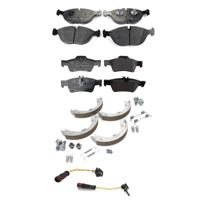 Mercedes Disc Brake Pad Set Kit – Front and Rear (With Shoes and ...