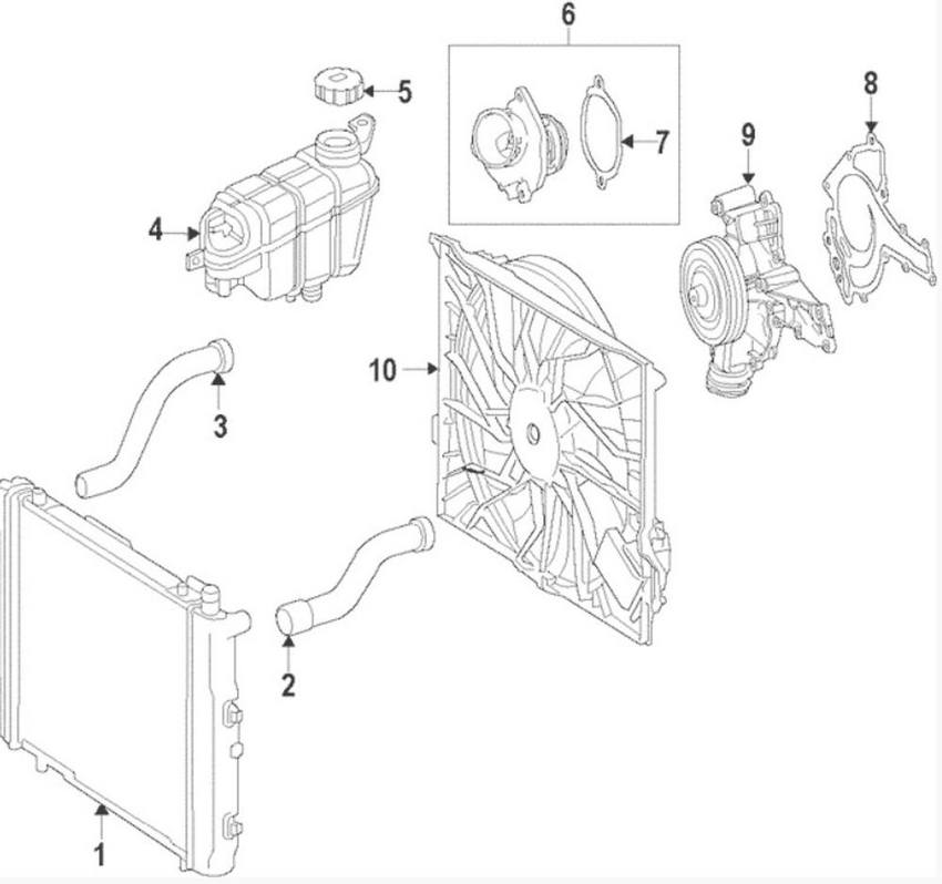 Mercedes Radiator 4615000102 Genuine Mercedes-Benz 4615000102