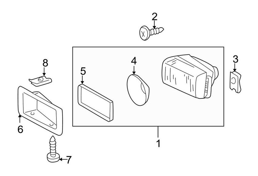 Fog Light Housing – Front Passenger Right Genuine Mercedes-Benz 4638850122