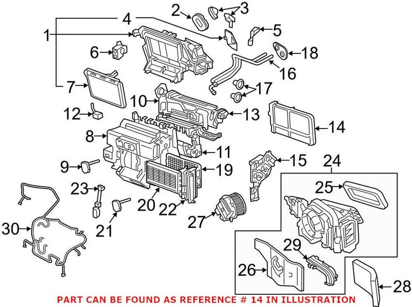 Audi HVAC Heater Core 4M0898037C Genuine VW/Audi 4M0898037C