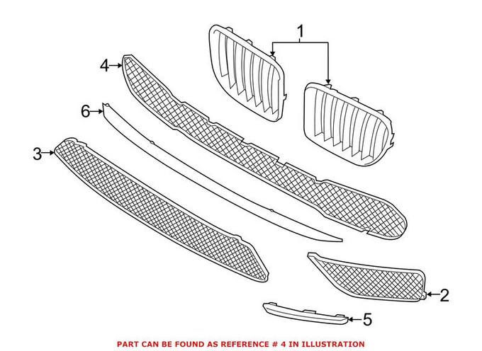 Grille – Front Inner Genuine BMW 51112991506