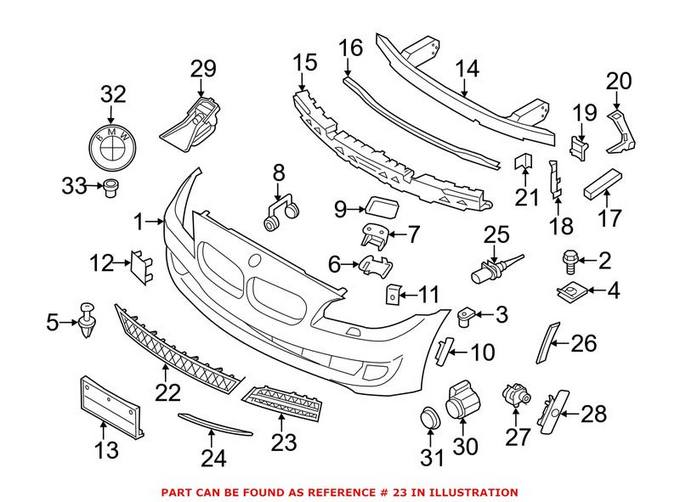 Grille – Front Driver Side Lower Genuine BMW 51117200735