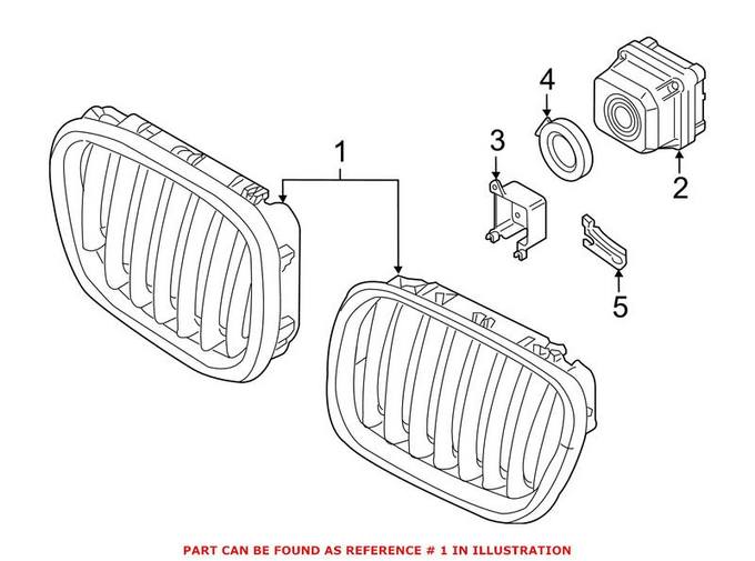 BMW Grille Genuine BMW 51117303109
