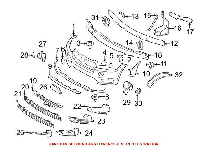 BMW Grille Genuine BMW 51117325470