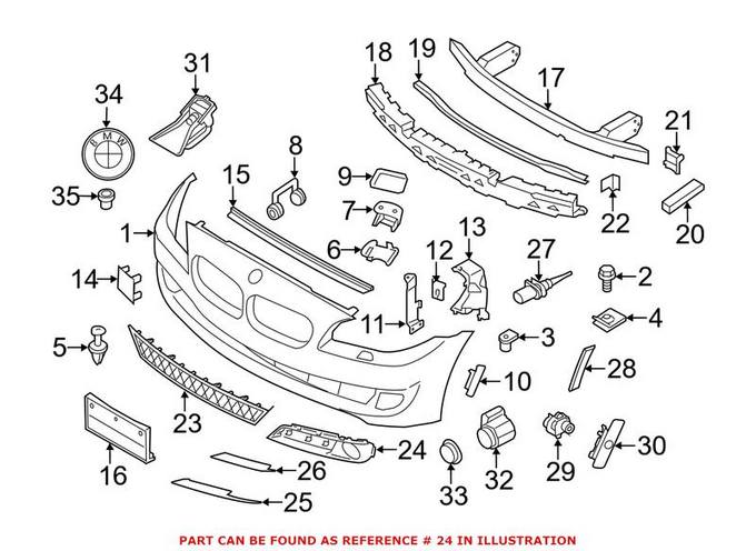 Grille – Front Driver Side Lower Genuine BMW 51117331673