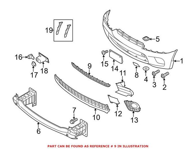 Grille – Front Upper Genuine BMW 51118047336