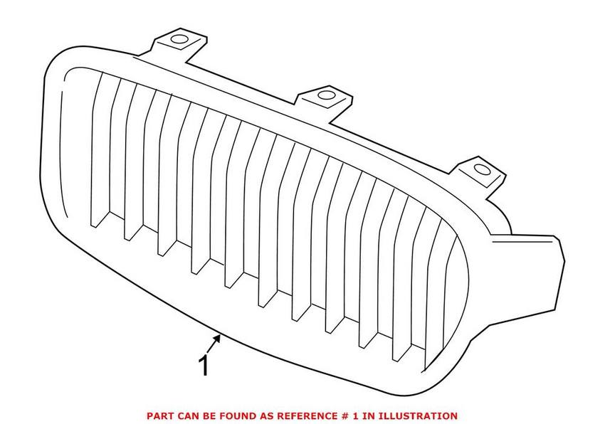 BMW Kidney Grille – Front Driver Side 51137294805 Genuine BMW 51137294805