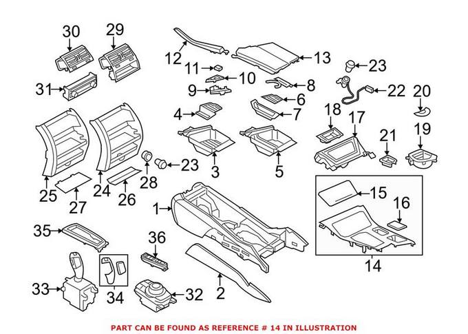 BMW Automatic Transmission Shift Cover Plate 51169206377 Genuine BMW ...