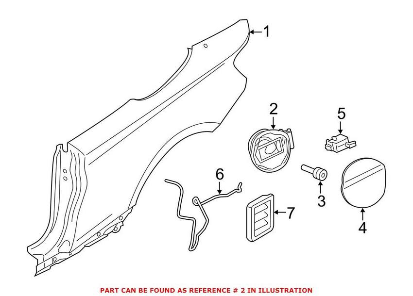 BMW Fuel Filler Housing – Genuine BMW Genuine BMW 51177301813