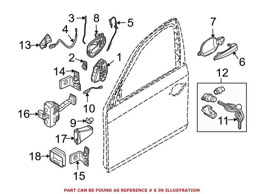 BMW Exterior Door Handle – Front Passenger Side (Un-painted ...