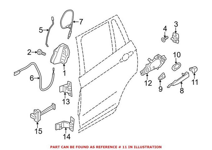 BMW Exterior Door Handle Cover Genuine BMW 51217162433