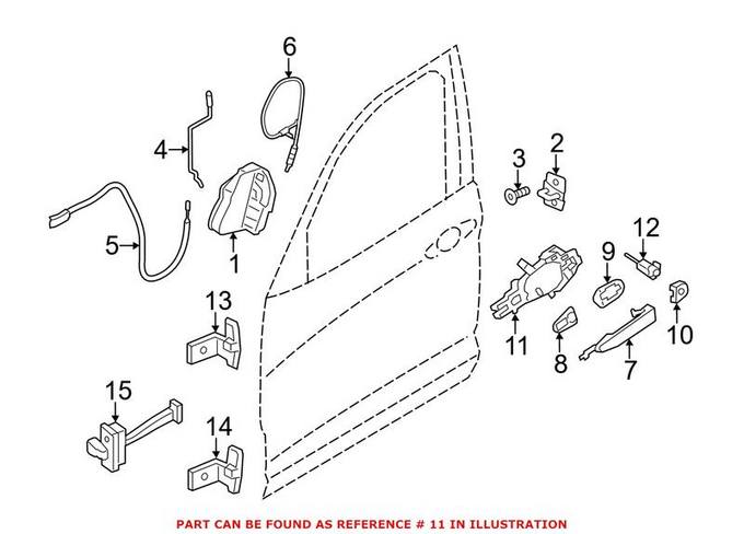 BMW Exterior Door Handle Base 51217193263 Genuine BMW 51217193263