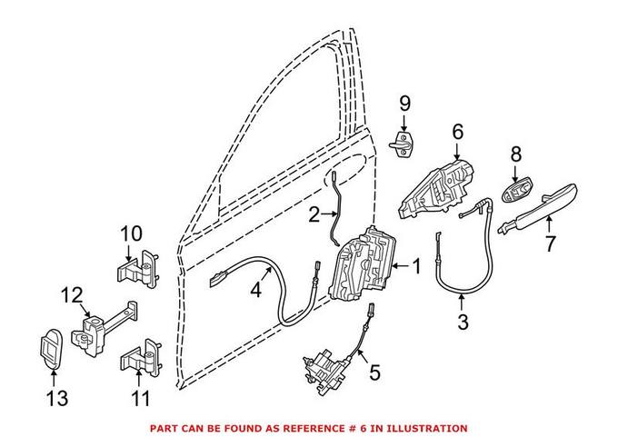BMW Exterior Door Handle Base Genuine BMW 51217377241