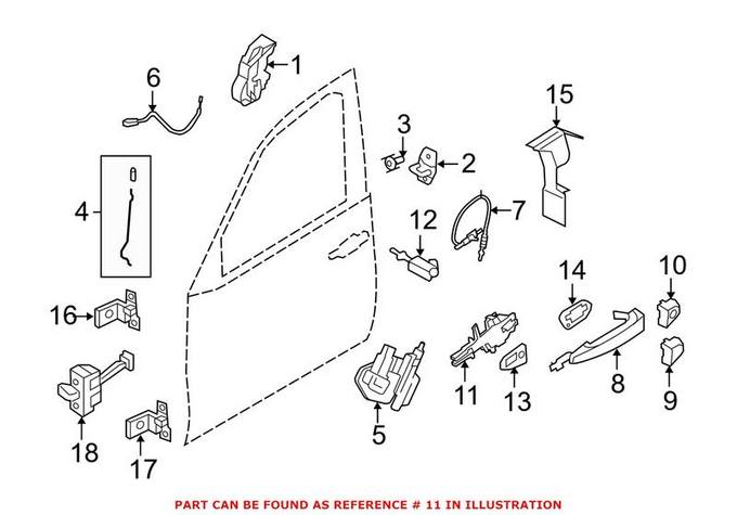 BMW Exterior Door Handle Base Genuine BMW 51217401209