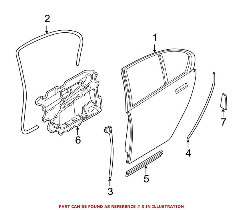 BMW Door Seal Genuine BMW 51228223759