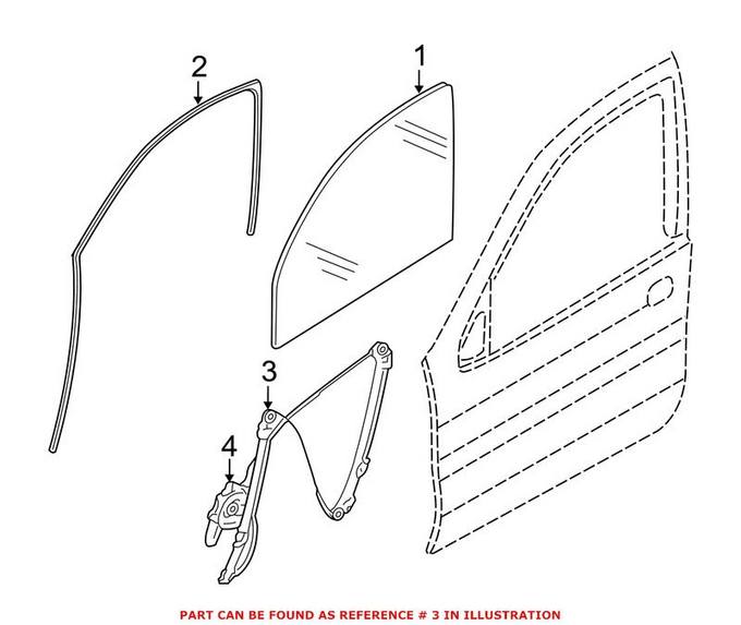 BMW Window Regulator – Front Driver Side 51337292903 Genuine BMW ...