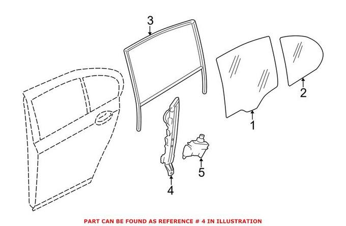 BMW Window Regulator – Rear Passenger Side 51357182616 Genuine BMW ...