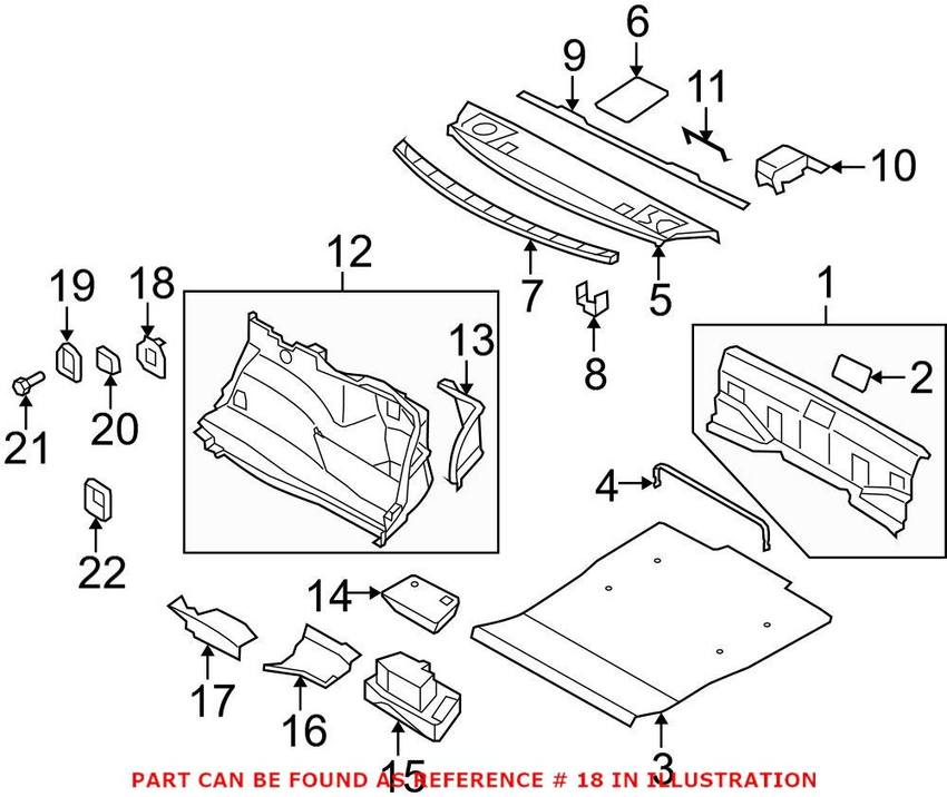 BMW Tie Down Ring Cover (Black) 51477132893 Genuine BMW 51477132893