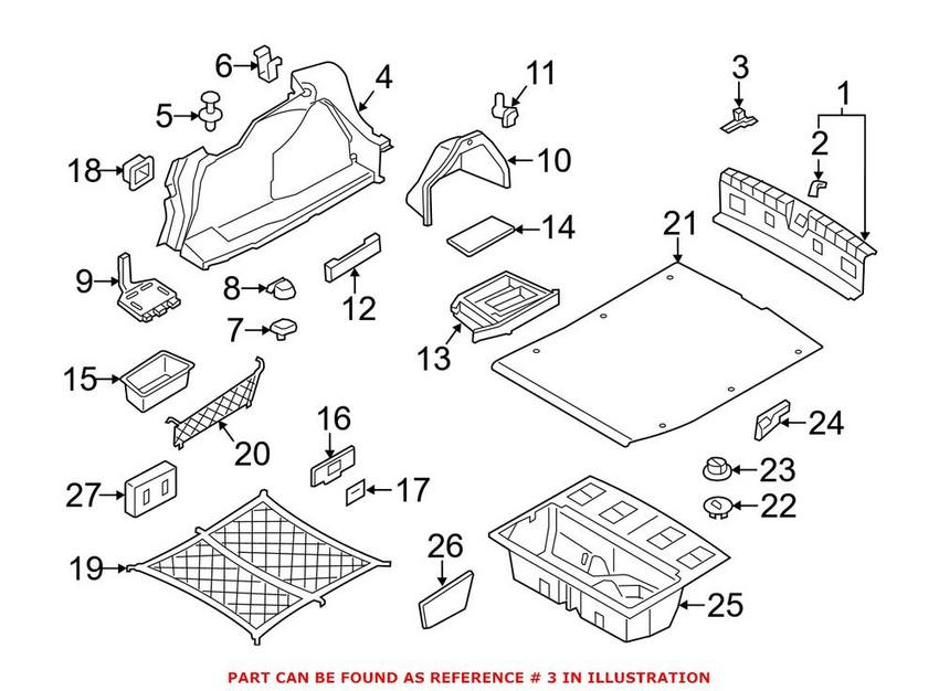 Clip Genuine BMW 51477292662