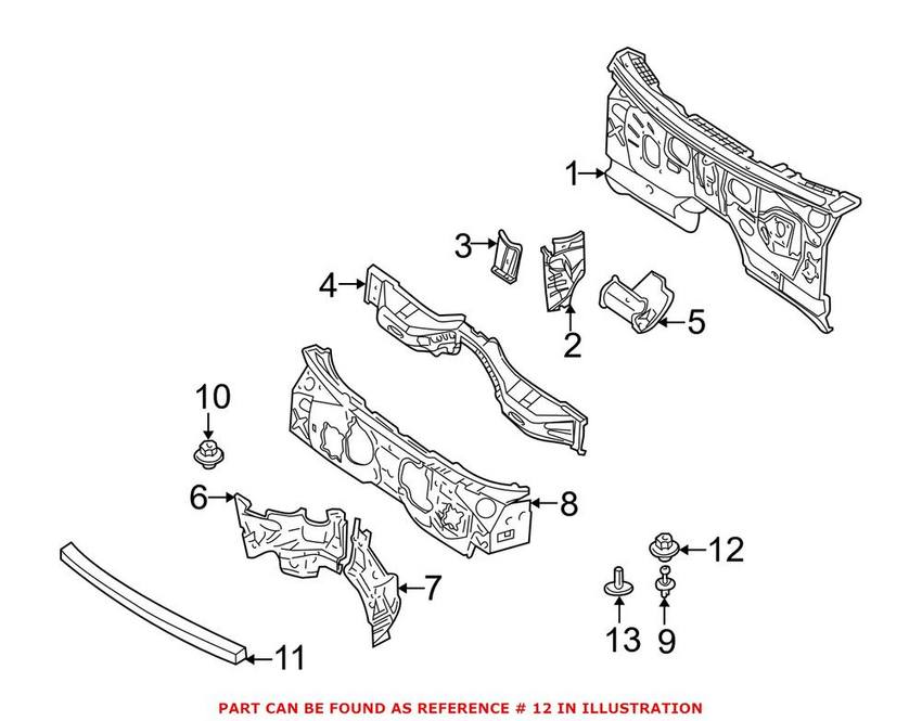 Carpet and Sound Insulation Retainer Genuine BMW 51481923999